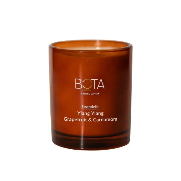 BƆTA Essentielle Collection: Ylang Ylang, Grapefruit & Cardamom Scented Candle - Brown
