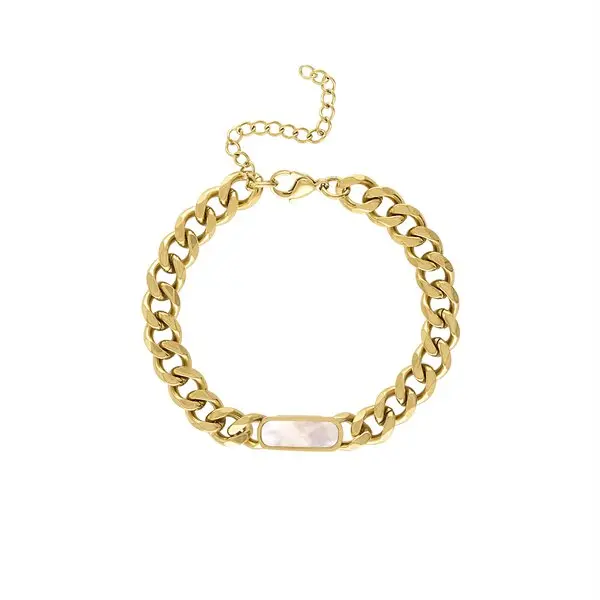 OLIVIA LE Tessa Cuban Chain Bracelet - Black