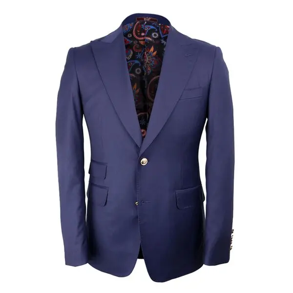 DAVID WEJ Aldo Single Breasted Peak Lapel Blazer – Navy