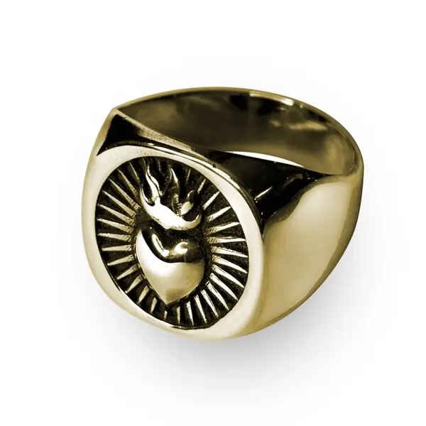PERRY GARGANO The Sacred Heart Signet Ring - Gold