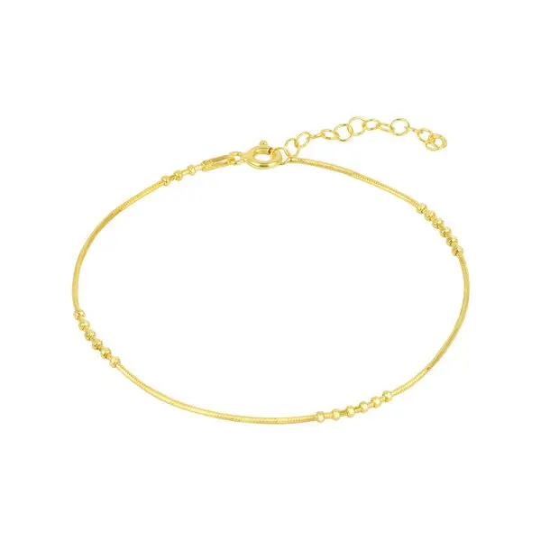 SPERO LONDON Six Beads Sterling Silver Bracelet - Gold