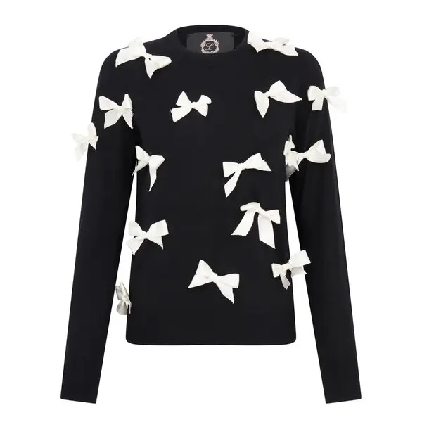 LISA THE LABEL Bow Belle Noir Sweater - Black