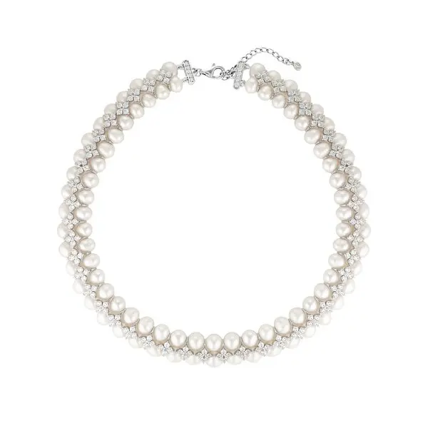 STEPHANIE BROWNE AUSTRALIA Audrey Pearl Necklace - Silver