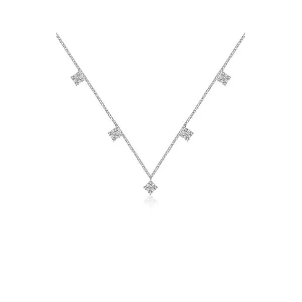 GENEVIEVE COLLECTION 18k Gold Diamond Necklace - White