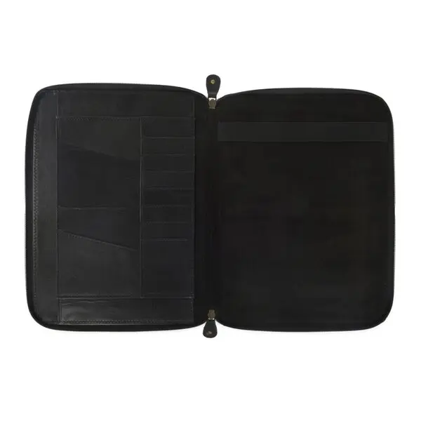 VIDA VIDA Classic Leather A4 Document Holder - Black