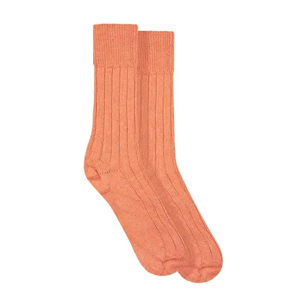 PAUL JAMES KNITWEAR Alpaca Kenilworth Lounge Socks - Orange