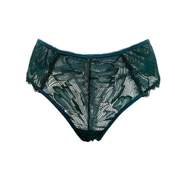 CAROL COELHO Peacock Coral Brazilian Panty - Green