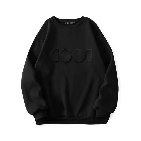 COOL CREATIVE Embossed Logo Crewneck Sweatshirt