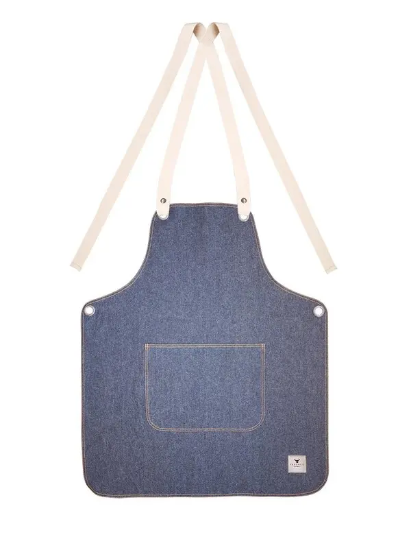 YAKO&CO Minimalist Denim Apron - Blue