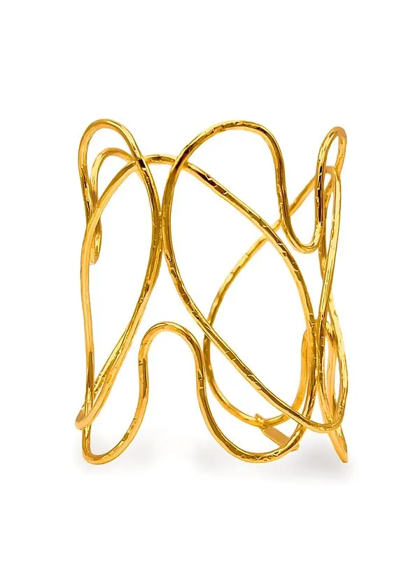 JAREDJAMIN Fluttering Heart Cuff Bracelet - Gold