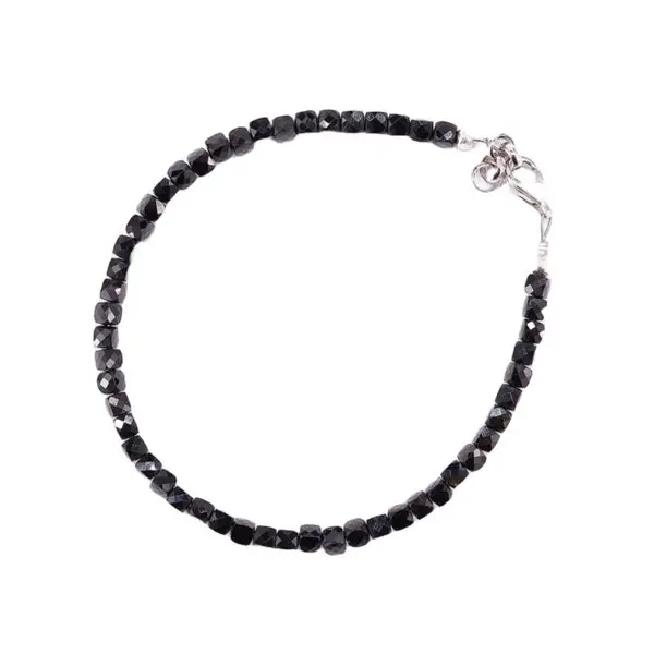 MINERALGEMS ✩ STUDIO Black Tourmaline Bracelet - Black/silver