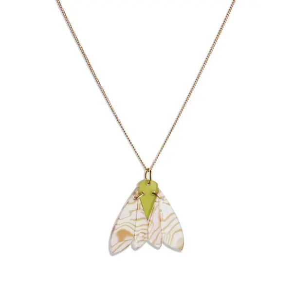 TOOLALLY Neutrals Gossamer Pendant Necklace - Green