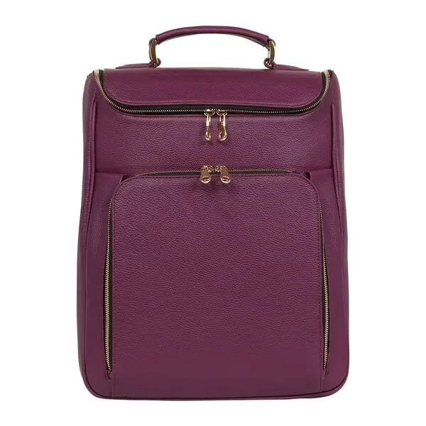 LUIS STEVEN Medium Pebble Leather Laptop Backpack