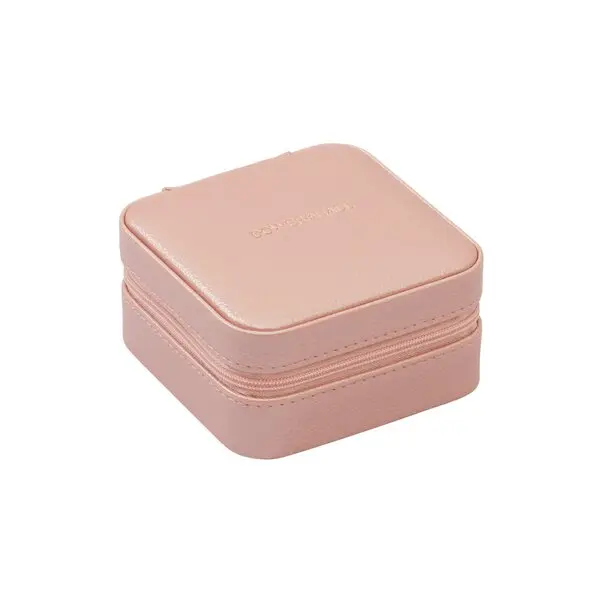 DOWER & HALL Zipped Cushion Jewellery Box - Pink