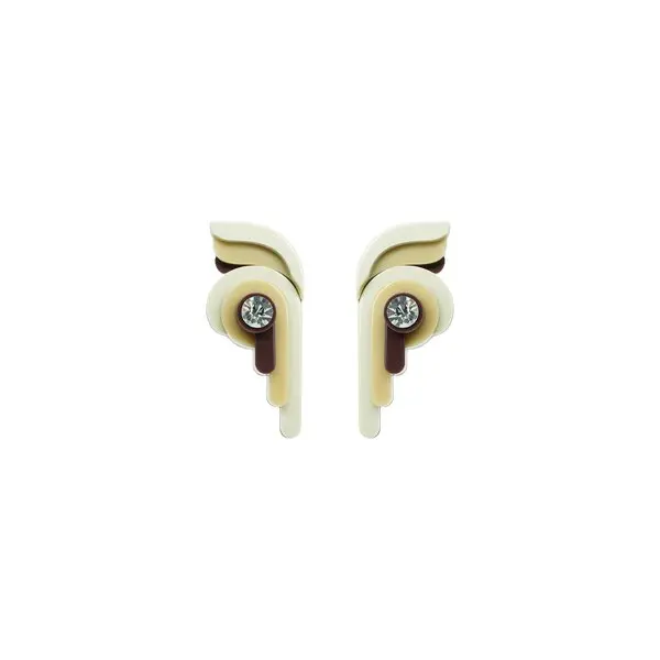 GISSA BICALHO Butterfly Acrylic Earrings - Yellow