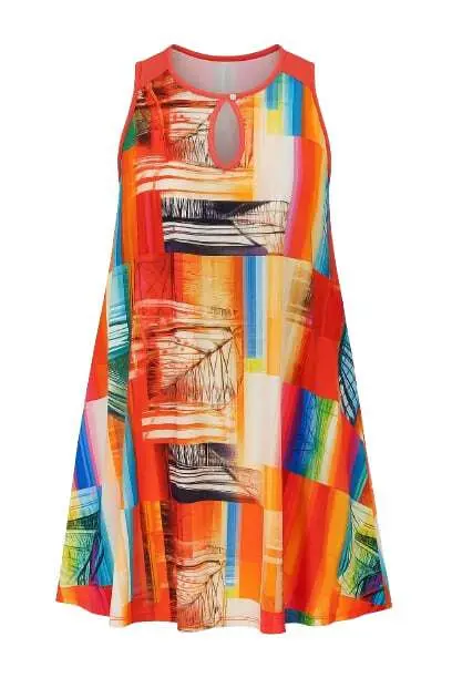 CONQUISTA Printed A-line Dress