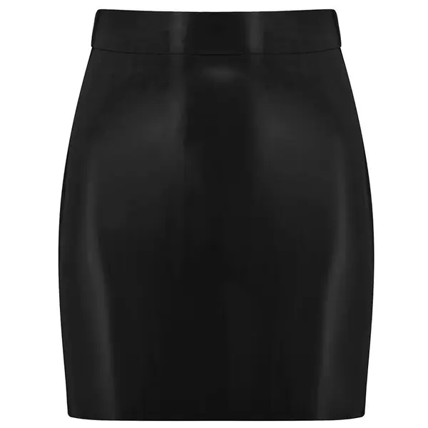ELISSA POPPY Latex Mini Skirt - Black