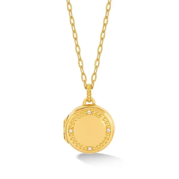 DOWER & HALL Gleam Vermeil Locket - Gold