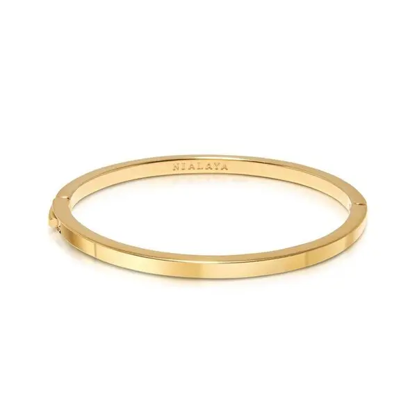 NIALAYA JEWELRY Simplicity Bangle - Gold