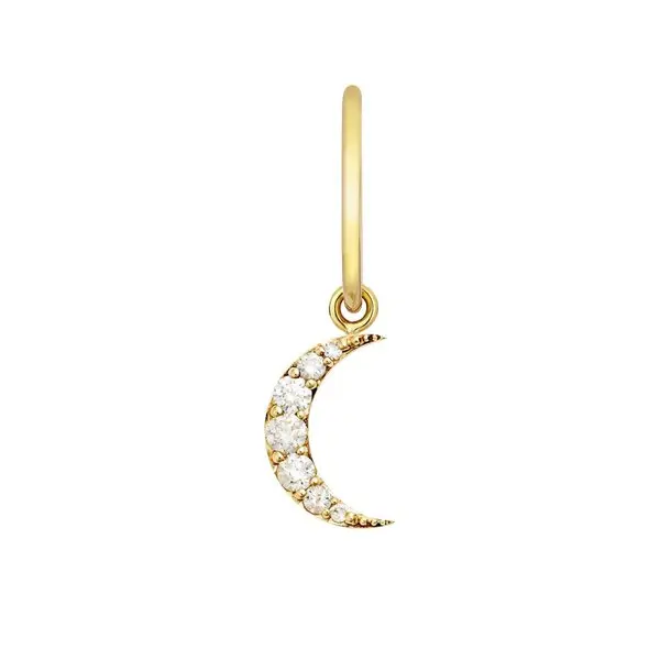 Zoë & Morgan Luna Diamond Single Hoop - Gold