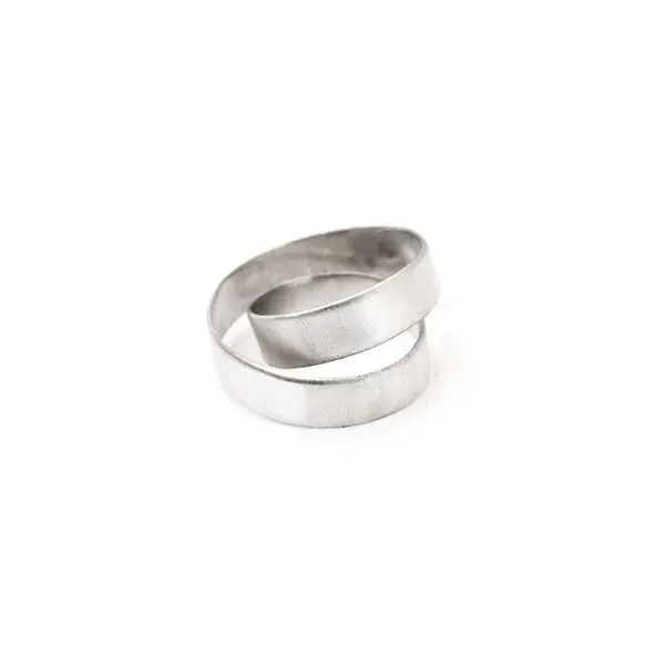 OOLO LONDON Modernist Sculptural Ring - Silver