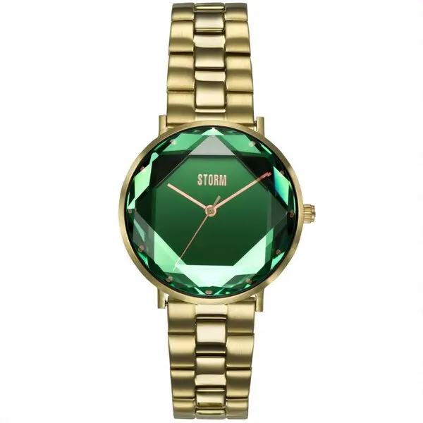 STORM Elexi Gold Lazer Green Watch - Gold/green