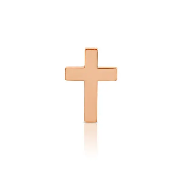 Maya Brenner Designs 14k Gold Cross Stud Earring - Rose Gold