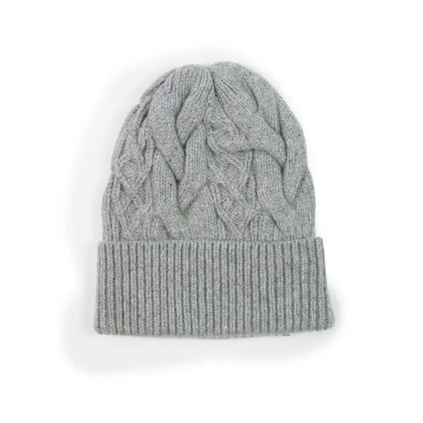 GIGI KNITWEAR Cable Knit Beanie - Grey