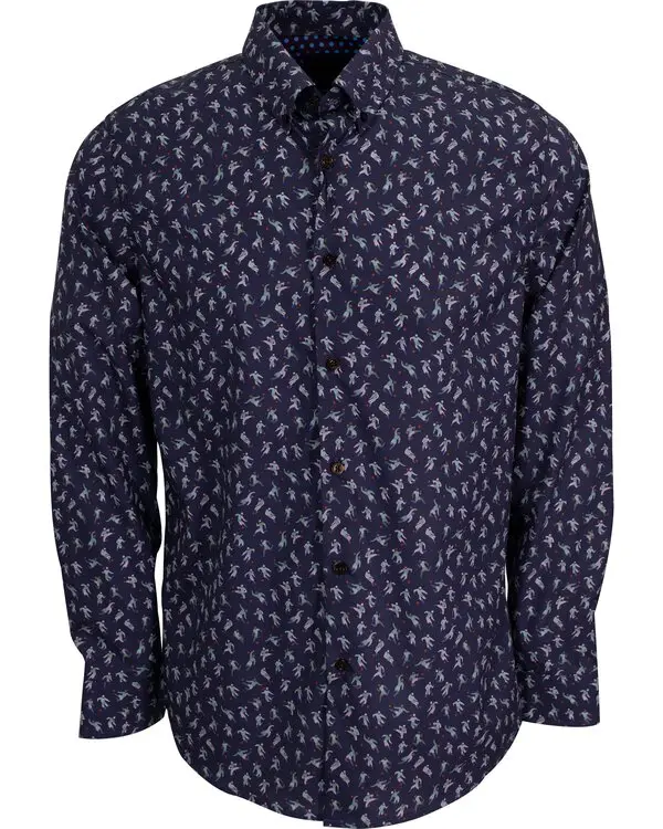 LORDS OF HARLECH Blue / White / Red Mitchell Soccer Players Shirt In Skipper - Blue/white/red