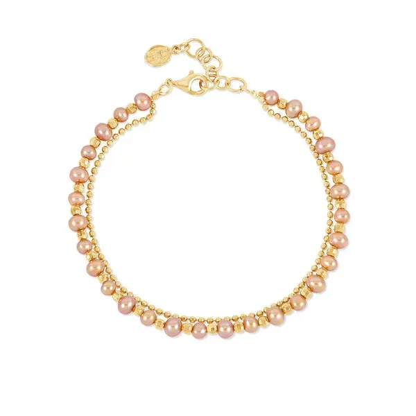 DOWER & HALL Freshwater Pearl Bracelet In Vermeil - Gold