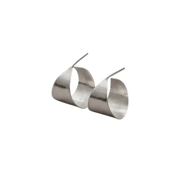 ORIAKU STUDIO Lingo Plated Hoop Earrings - Silver