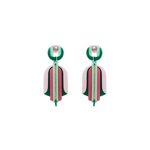 GISSA BICALHO Protea Pendant Earrings - Pink