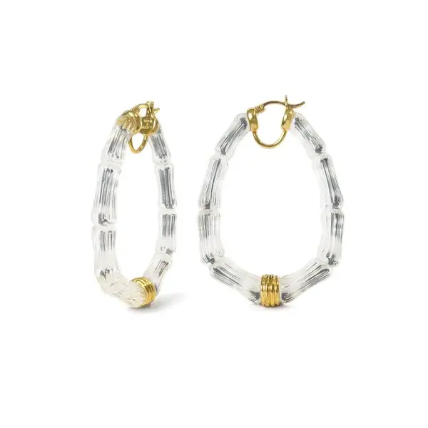 GOLD & HONEY Chloe Bamboo Hoop Earrings - Gold