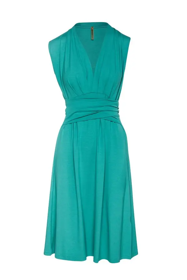 CONQUISTA V-neck Sash Dress