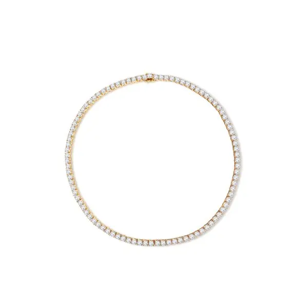 RETRO CHIC Aurelia Tennis Necklace - Gold/white