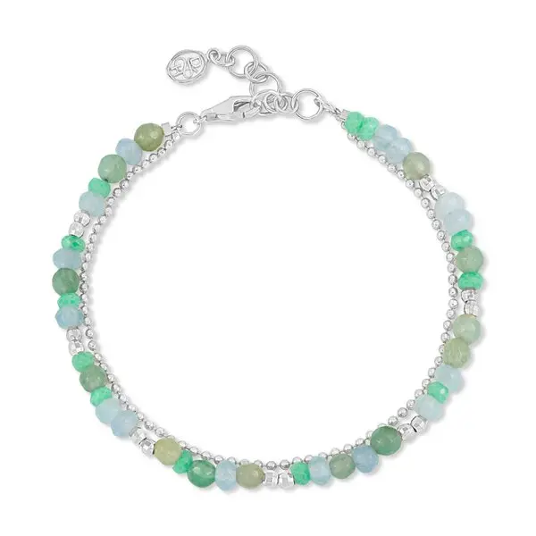 DOWER & HALL Orissa Bracelet In Sterling Silver - Gray/green