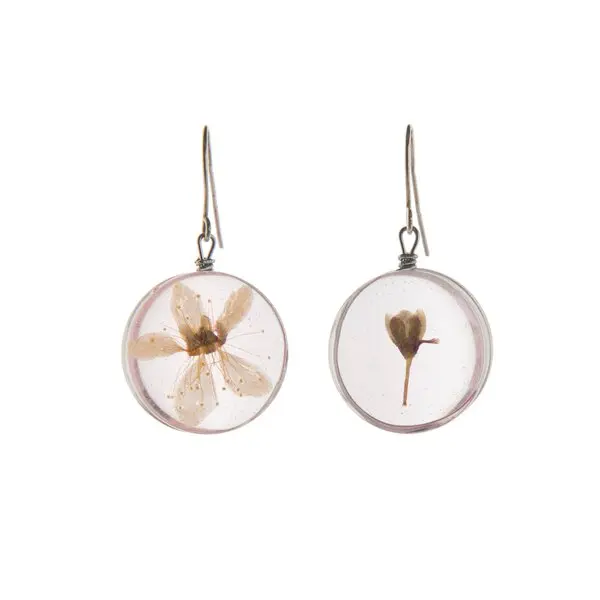 LAURA DAILI Asymmetric Glass Earrings - Pink