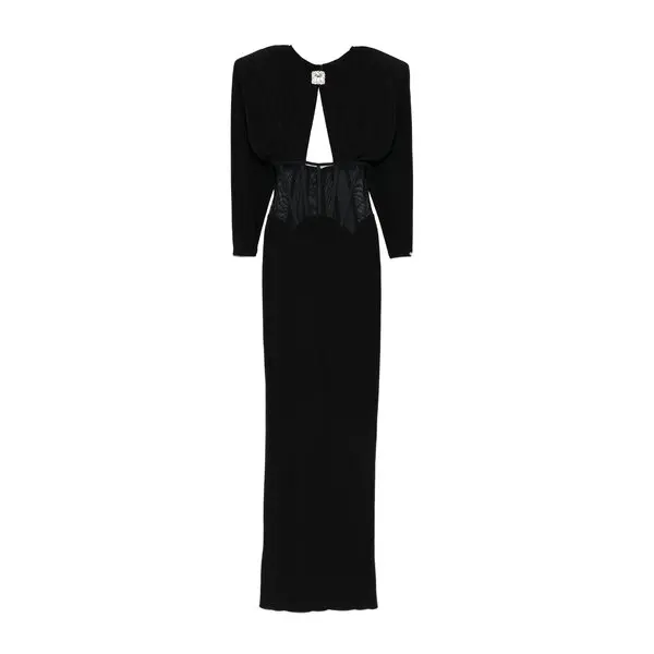 NISSA Waist-corset Maxi Dress