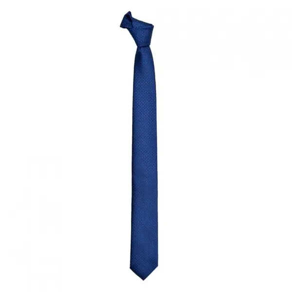 DAVID WEJ Circle Jacquard Neck Tie - Blue