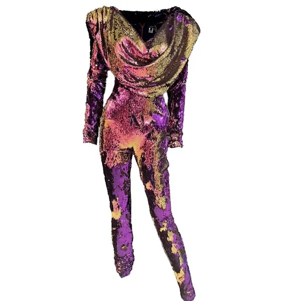 HARMONIA NY Lemuria Seven Sequin Catsuit X Dani Watanabe - Red