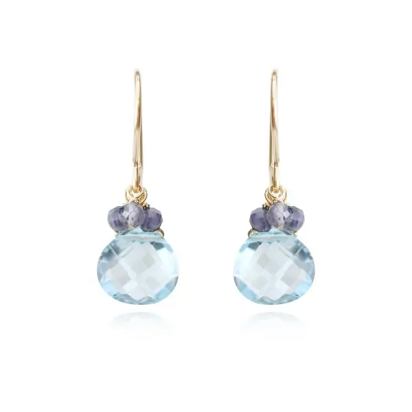 MOUNIR LONDON Topaz Drop Earrings - Blue