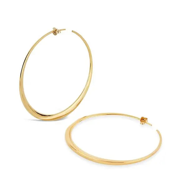 DINNY HALL Signature Large Hoop Earrings - Gold/yellow