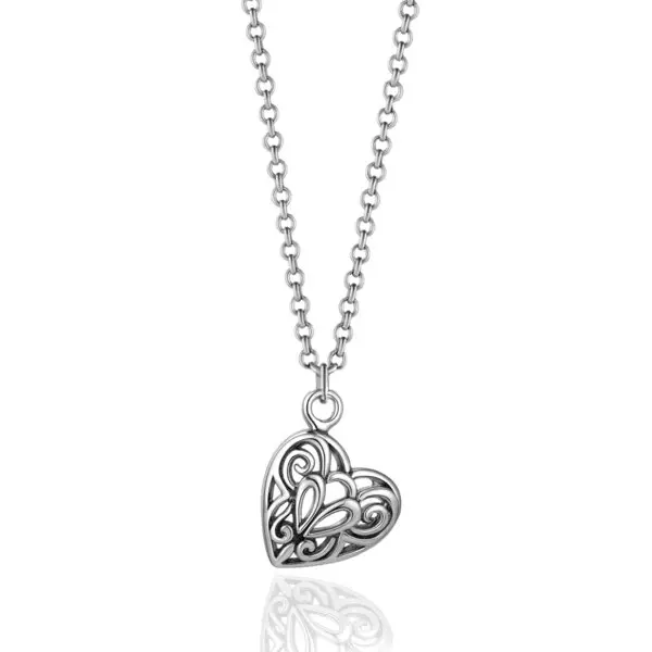 UNALOE Sterling Heart Necklace - Silver