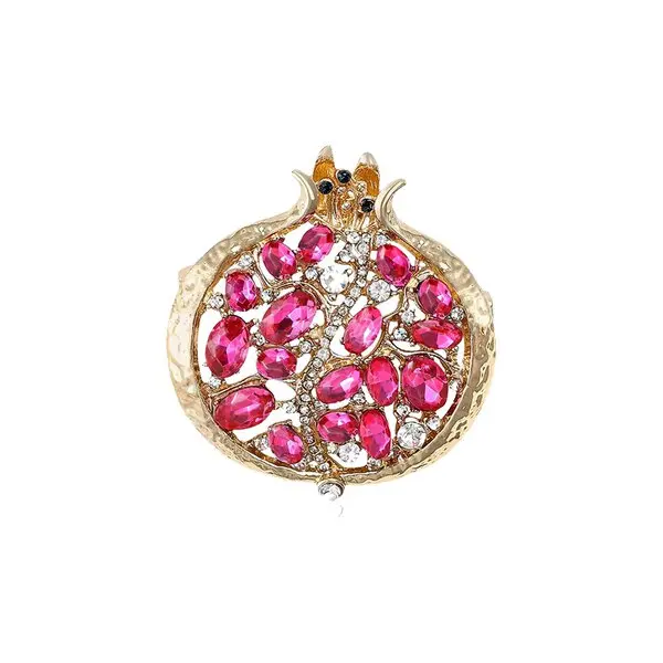 CHANEL JOAN ELKAYAM Pomegranate Brooch - Gold/pink