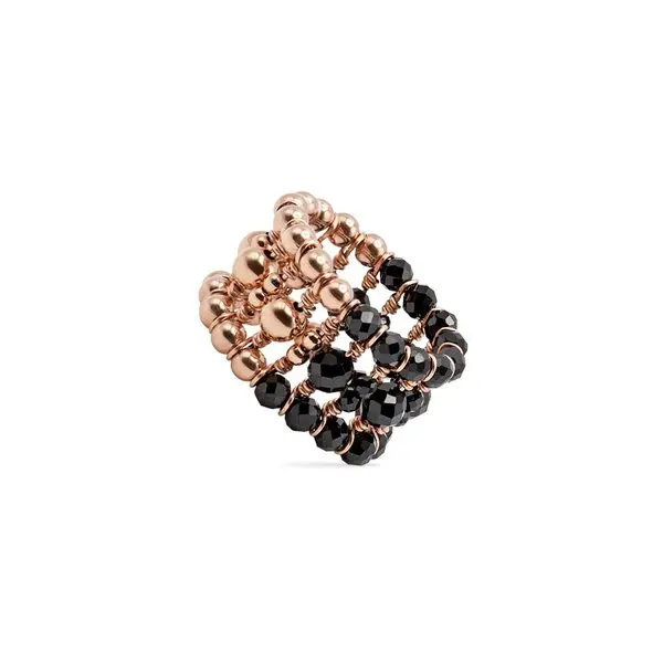 PAS DE MARQUE La Bague Duo Ring - Black/rose Gold