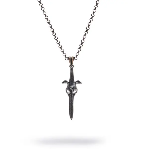 EBRU JEWELRY Serpent Blade Sterling Necklace - Silver