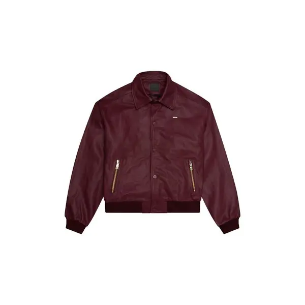 Place Of Ëlms Leather Bomber Jacket