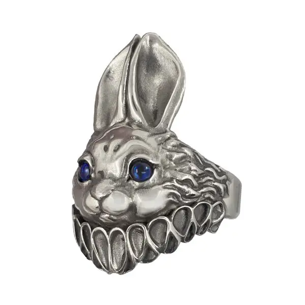 PERRY GARGANO Sterling Silver Sapphire Ring - Silver/blue
