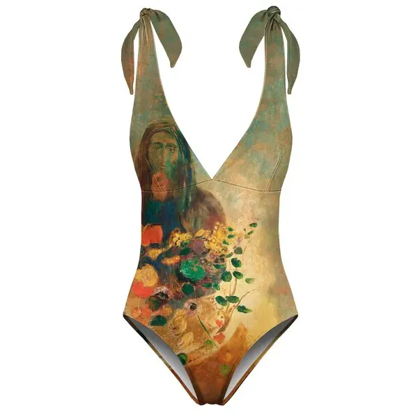 ALOHA FROM DEER One Piece Swimsuit With Floral Print - Brown