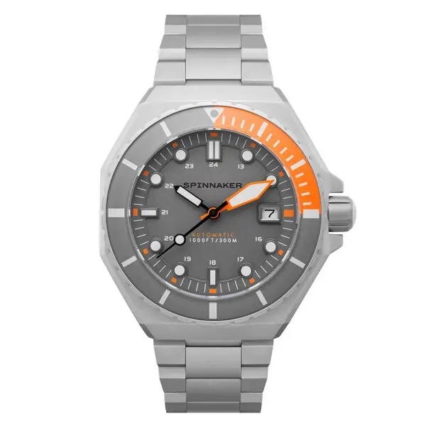 SPINNAKER Dumas Japanese Automatic Sandblast Diver Watch - Grey